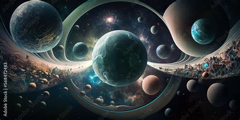 Universe Represented In All Dimensions In One Illustration From The Parallel Dimension To The