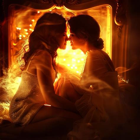 Romantic Lesbian Couple Kissing Picture Love And Relationship Lesbian