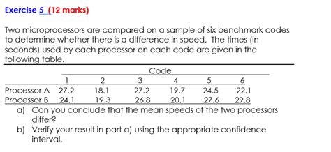 Solved Exercise Marks Two Microprocessors Are Chegg