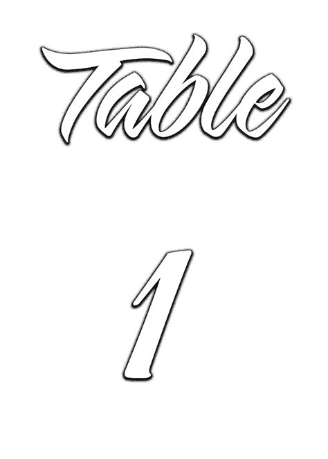 Printable Table Numbers Printable Table Numbers For Weddings Parties Or Any Event X