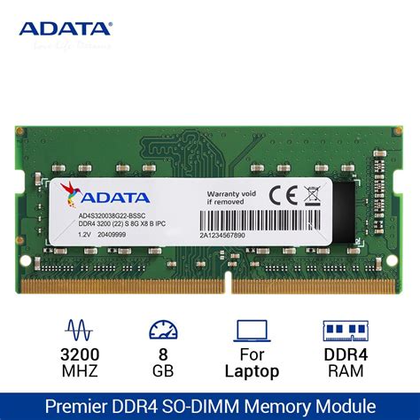 Jual Adata Ddr4 8gb 16gb 3200mhz Sodimm Ram Sodim Laptop Shopee Indonesia