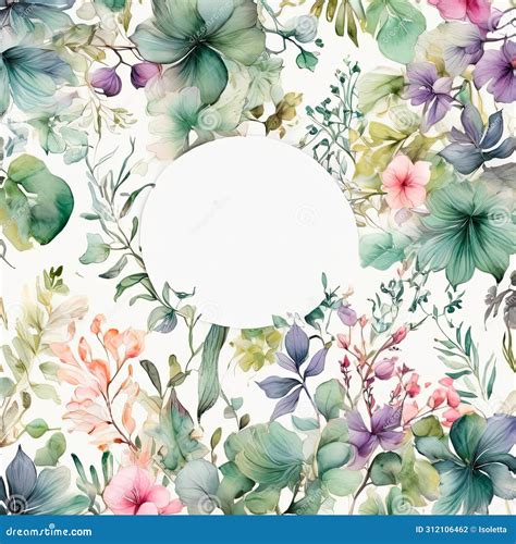 Romantic Bright Colorful Floral Background Botanical Theme Design