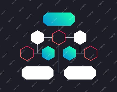 premium vector flow charts infographic geometric hierarchy