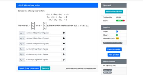Solved HW Solving A Linear System Homework Consider Chegg Com