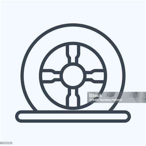 아이콘 타이어 플랫 자동차 기호에 적합합니다 선 스타일 편집 가능한 간단한 디자인 디자인 템플릿 벡터 간단한 그림 가장자리에 대한 스톡 벡터 아트 및 기타 이미지 Istock