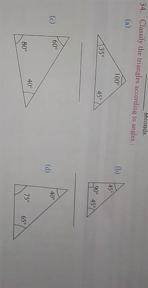 Classify The Triangles According To Angles Filo
