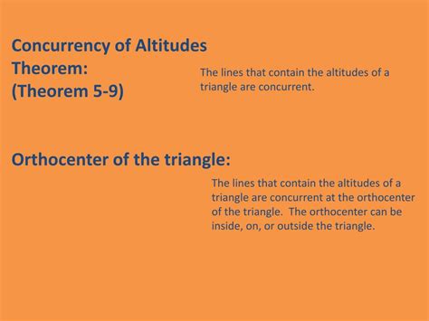 Ppt Properties Of Concurrency In Special Segments Of Triangles Powerpoint Presentation Id