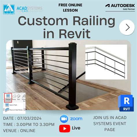 custom railing in autodesk revit acad systems autodesk gold partner