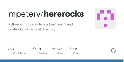 GitHub Mpeterv Hererocks Python Script For Installing Lua LuaJIT And LuaRocks Into A Local