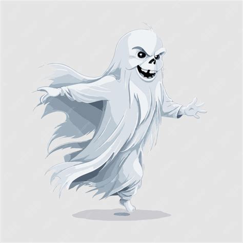 Premium Vector Ghost Vector On A White Background
