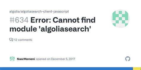 Error Cannot Find Module Algoliasearch · Issue 634 · Algolia