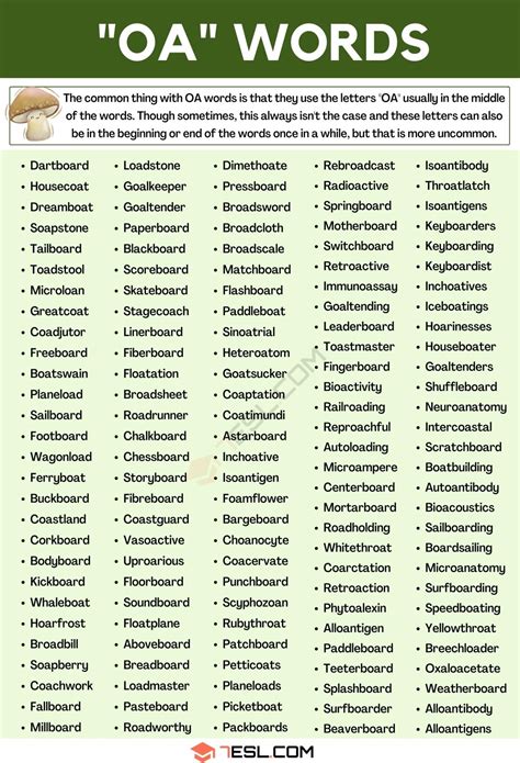 OA Words Words In English ESL