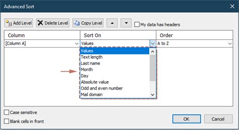 how to sort multiple columns from left to right in excel