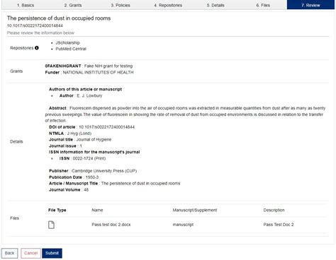 User Guide Public Access Submission System Pass