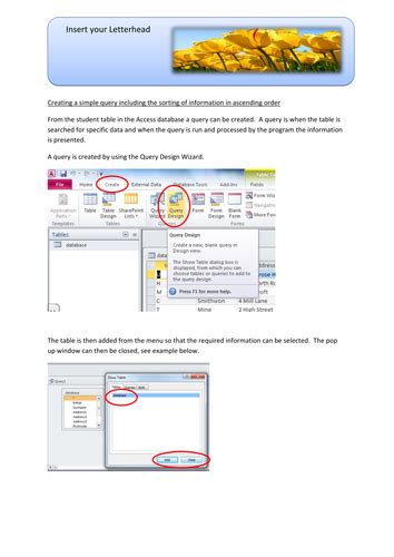 Database Queries Teaching Resources