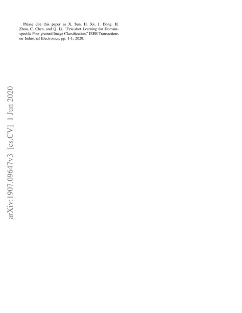 Pdf Few Shot Learning For Domain Specfic Fine Grained Image Classfication