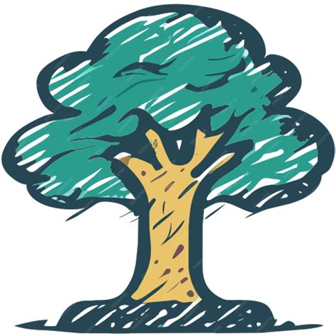 Big Tree Icon Uneven Fill Premium Ai Generated Vector