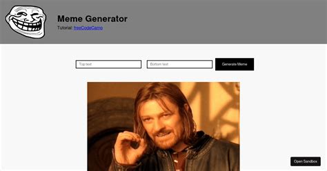 React Meme Generator Codesandbox