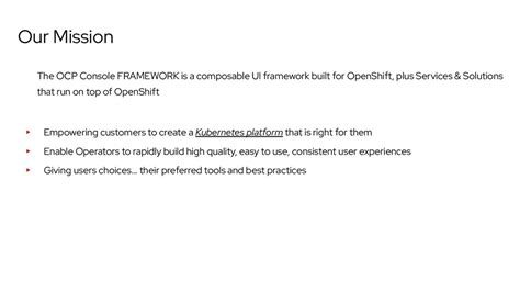 Ask An Openshift Admin Console Features And Customization Speaker Deck