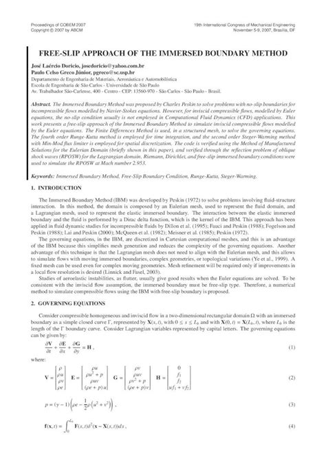 pdf free slip approach of the immersed boundary method€¦ · 1