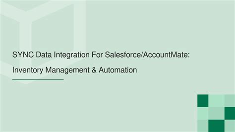 Sync Data Integration For Salesforceaccountmate Inventory Management And Automation Francis