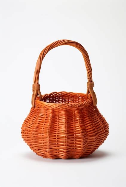 Premium Ai Image Wicker Basket Isolated