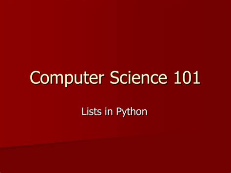 Python Lists