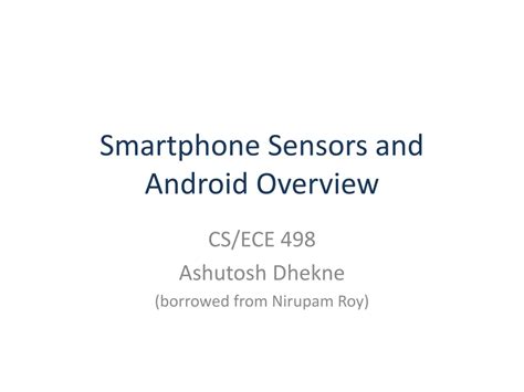 Ppt Smartphone Sensors And Android Overview Powerpoint Presentation