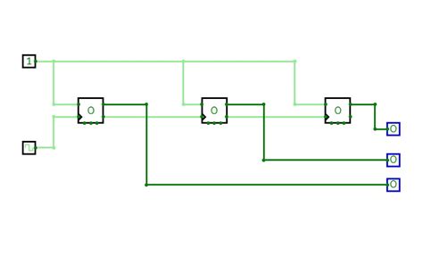 circuitverse 3 bit asynchronous binary down counter
