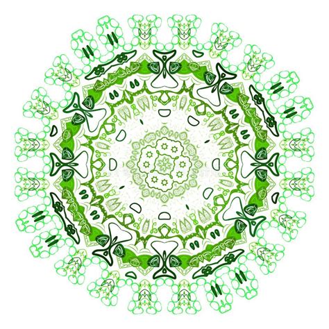 Abstract Mandala Circular Monochrome Pattern Stock Vector Illustration Of Ethnic Mandala