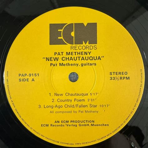 Yahooオークション 帯付lpjazzfusionpat Methenynew Chautauqua
