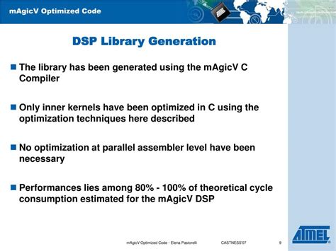 PPT Generation Of Optimized DSP Library For MAgicV VLIW DSP PowerPoint Presentation ID