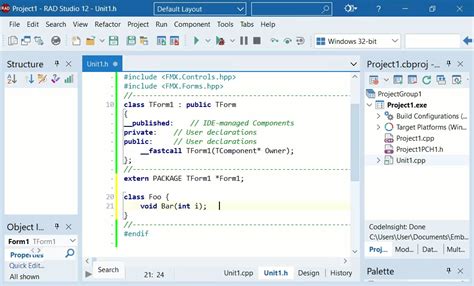 Create Declaration And Create Implementation C RAD Studio