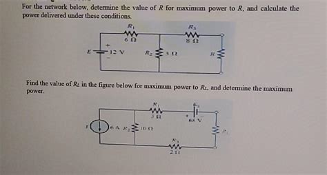Solved For The Network Below Determine The Value Of R For Chegg Com