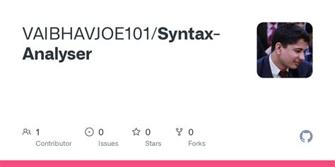 Github Vaibhavjoe101syntax Analyser Github Vaibhavjoe101syntax Analyser