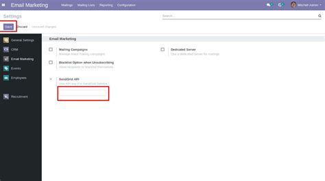 How To Setup Mass Mailing With SendGrid Email API Using Odoo