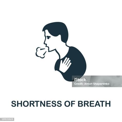 호흡 곤란 아이콘입니다 코로나 바이러스 컬렉션의 간단한 그림 웹 디자인 템플릿 인포 그래픽 등을위한 숨 막힘의 창조적 인 부족 아이콘 숨이 참에 대한 스톡 벡터 아트 및