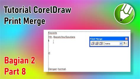 Print Merge Tutorial CorelDraw Bagian Part YouTube
