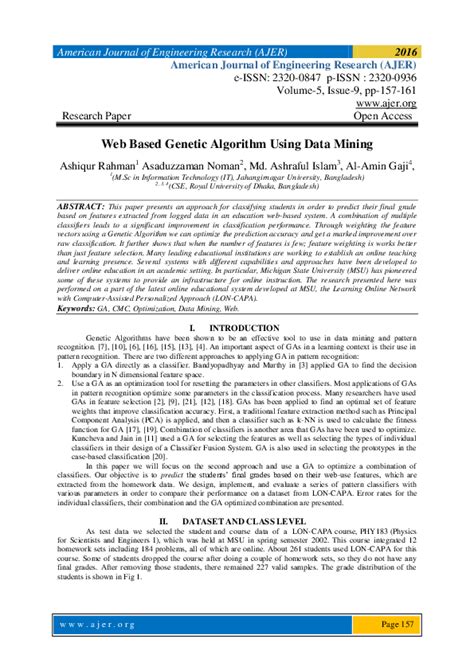 Pdf Web Based Genetic Algorithm Using Data Mining