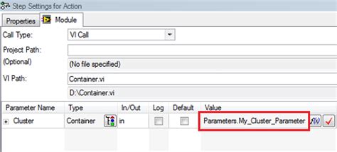 Type Mismatch Error Passing Data Between Teststand Container And Labview Cluster Ni