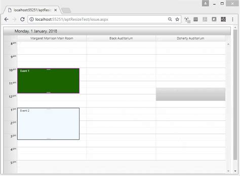 Telerik Web Forms Resizing Appointment Causes Height Increase Telerik