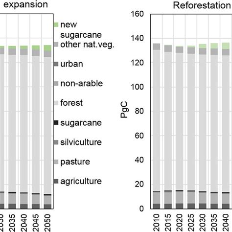 Carbon Stock For Sugarcane Expansion And Reforestation Scenarios Download Scientific Diagram