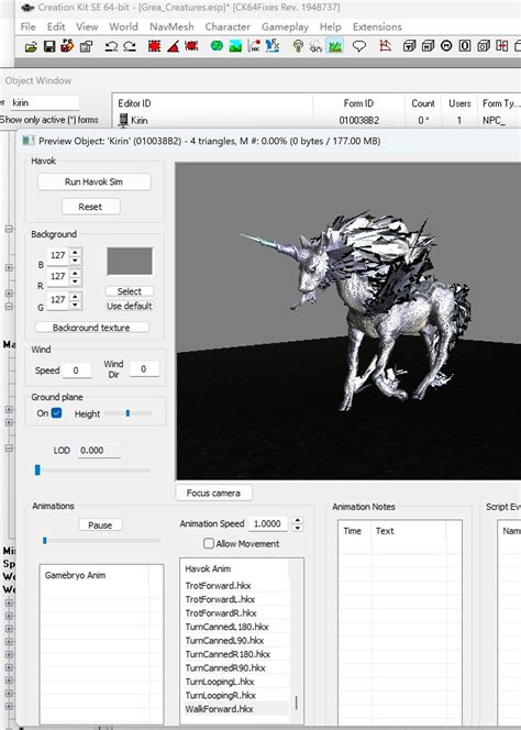 Solved Questions About Custom Creature Nif Creature Show Up In Creation Kit Preview But