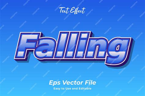 Premium Vector Falling Text Effect Editable And Easy To Use Premium