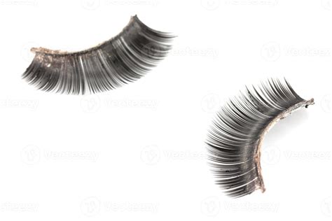 Use Of Artificial Eyelashes Macro Isolated On White Background 6076086