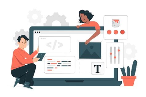 Low Code Development Concept Illustration Vector Miễn Phí