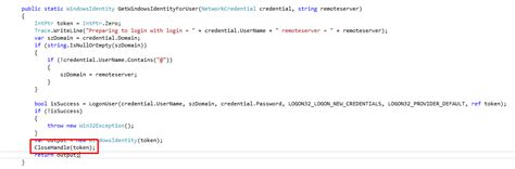 possible token handle leak on call to logonuser · issue 86 · netwrix pingcastle · github