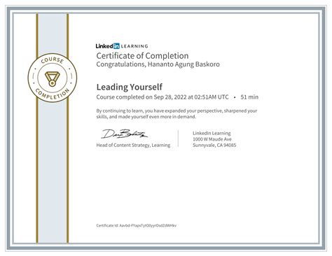 Hananto Agung Baskoro Na Linkedin Certificate Of Completion