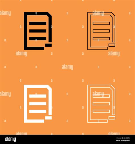 Document Sheet Substract Black And White Set Icon Stock Vector Image And Art Alamy