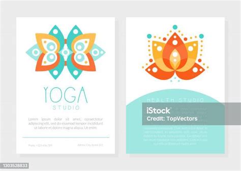 앞면과 뒷면이 있는 요가 스튜디오 명함 템플릿 스파 센터 전통 의학 명상 및 영적 연습 손 그려진 벡터 일러스트레이션 0명에 대한 스톡 벡터 아트 및 기타 이미지 Istock